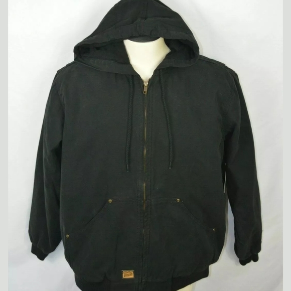 Brazos | Jackets & Coats | Brazos Mens Hooded Engineer Coat Black ...